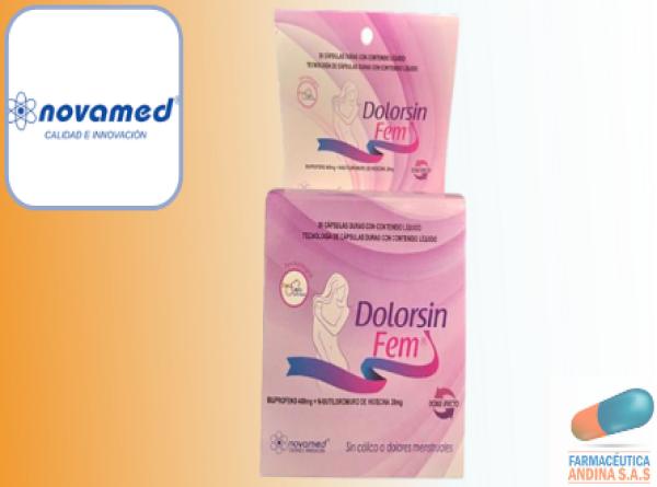 IBUPROFENO + HIOSCINA CJX36 CAP DOLORSIN FEM