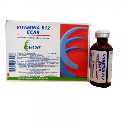 VITAMINA B 12 AMP FCO x 10 ML ECAR