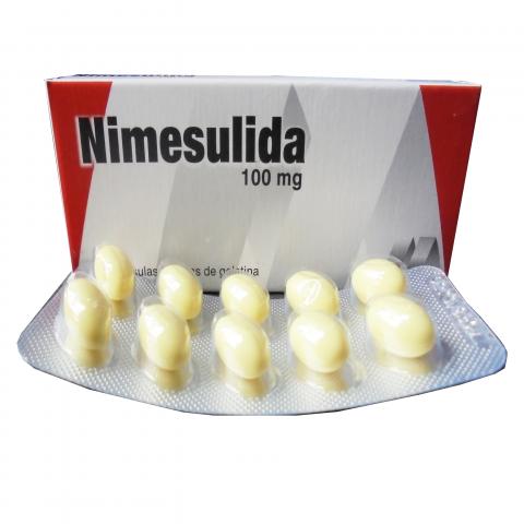 NIMESULIDA 10 MG CAJA POR 10 CAPS BLANDAS